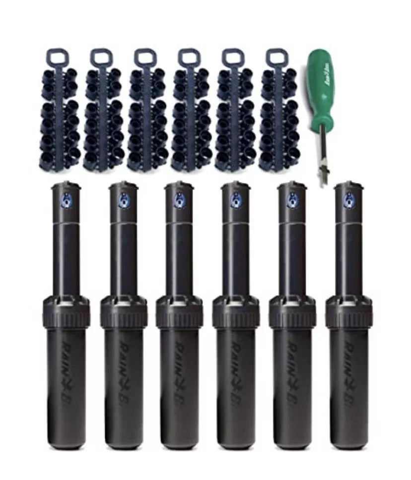 Rain Bird 5000 Series Rotor Sprinkler Heads bundle with Nozzles and Ad ...
