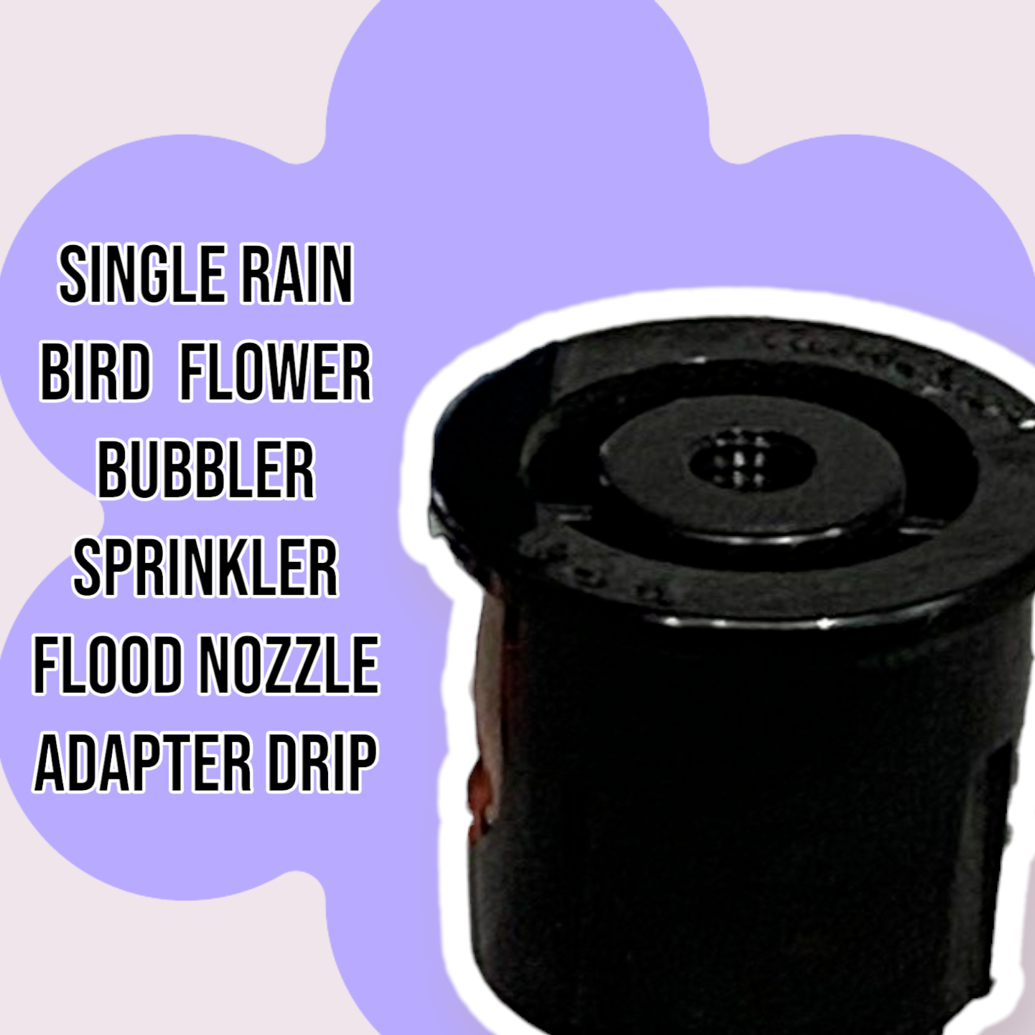 Single Rain Bird 1-ft-3-ft Flower Bubbler Sprinkler Flood Nozzle Adapt ...