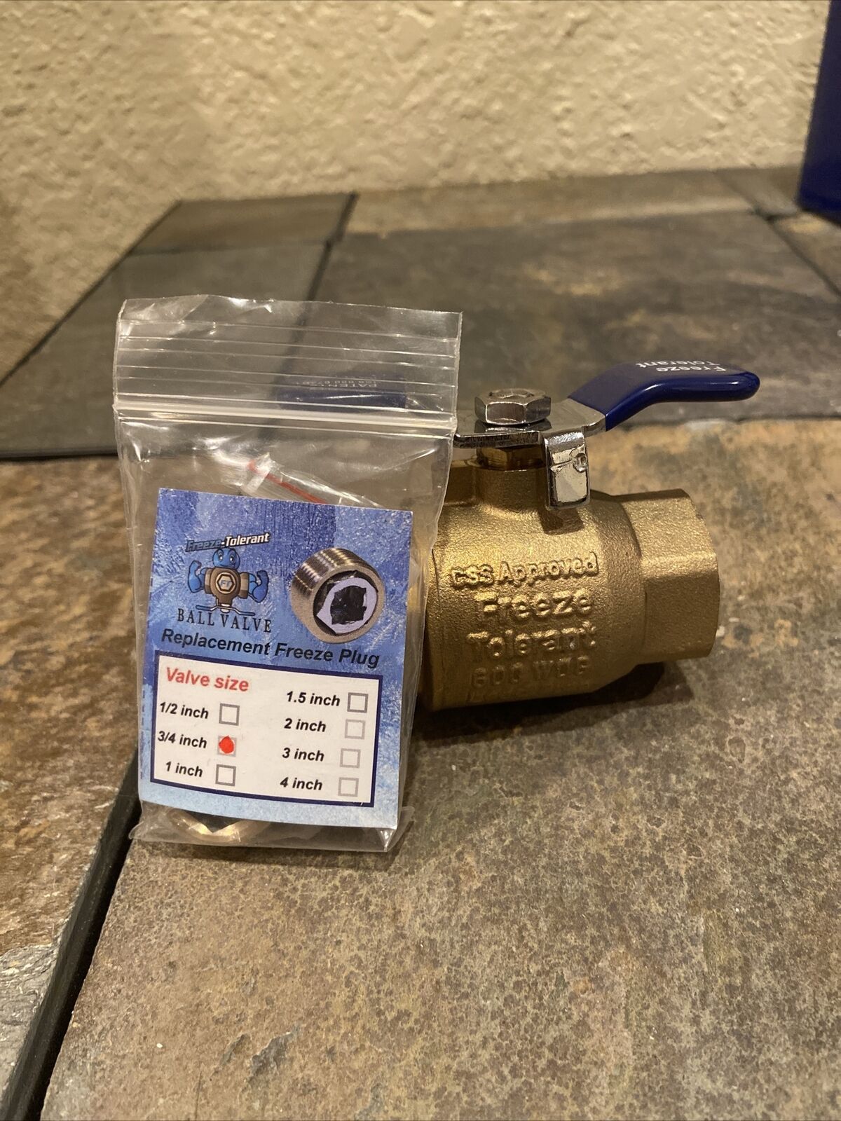 Sprinkler 3/4 " Ball Valve w Freeze Tolerant Plug 3/4" - Repair Valve ...